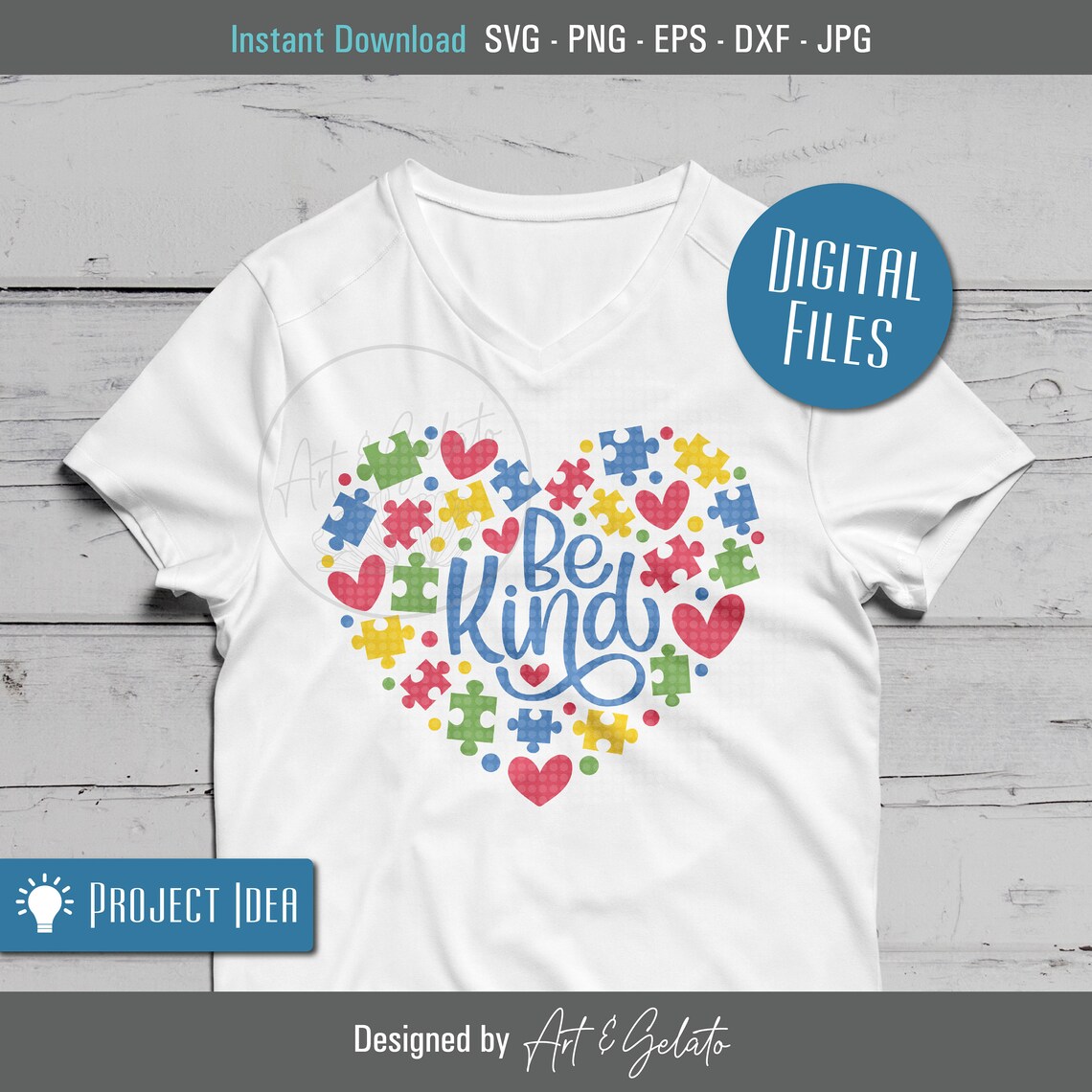 Be Kind Autism Heart SVG Autism SVG Autism Awareness SVG | Etsy