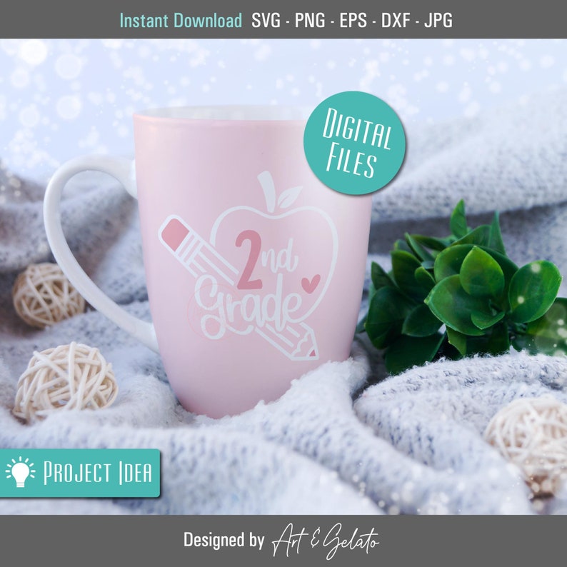 2nd Grade Apple SVG Second Grade Svg First Day of School - Etsy