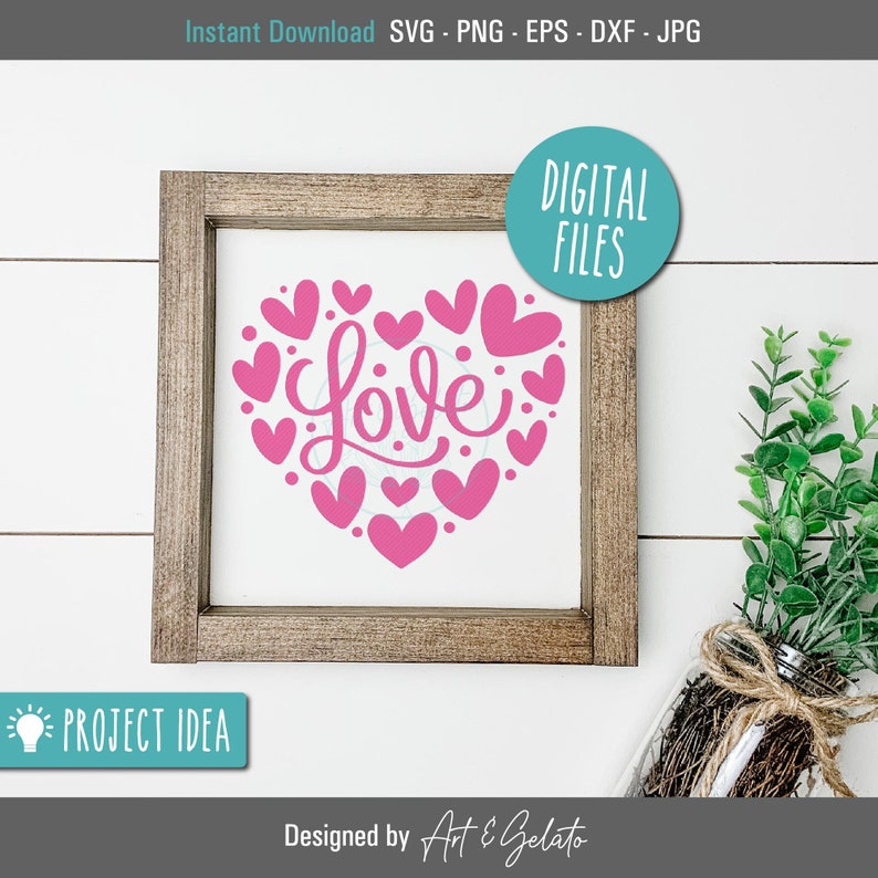 Love Heart SVG Happy Valentines Day SVG Valentines Day Svg - Etsy