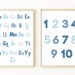 Set of 2 Blue Alphabet Print, Digital Download, Blue Alphabet and ...