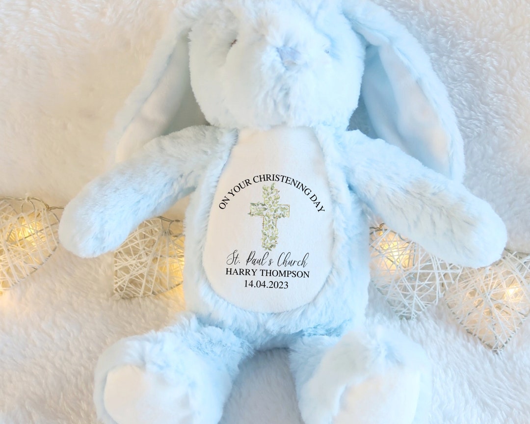 Personalised Baby Christening Gift, Baby Bunny Baptism, Boys ...