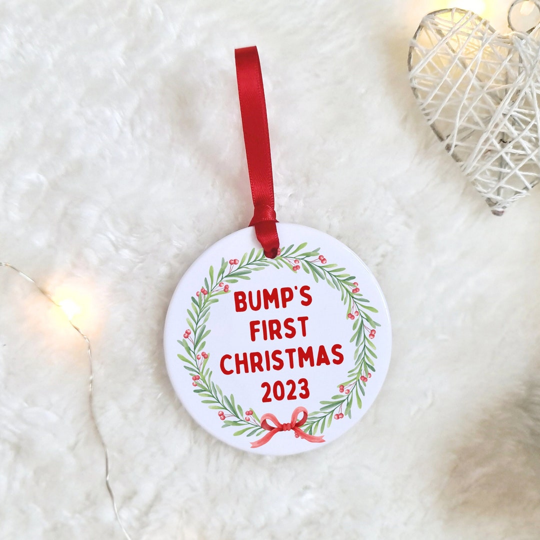 Bumps First Christmas Bauble, Bumps 1st Christmas, Xmas Tree Decoration ...