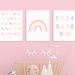 Alphabet and Numbers, Pink ABC, Educational Wall Art, Girls Alphabet ...