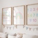 Pastel Alphabet and Numbers, Pastel Rainbows, Educational Wall Art ...