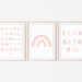 Alphabet and Numbers, Pink ABC, Educational Wall Art, Girls Alphabet ...