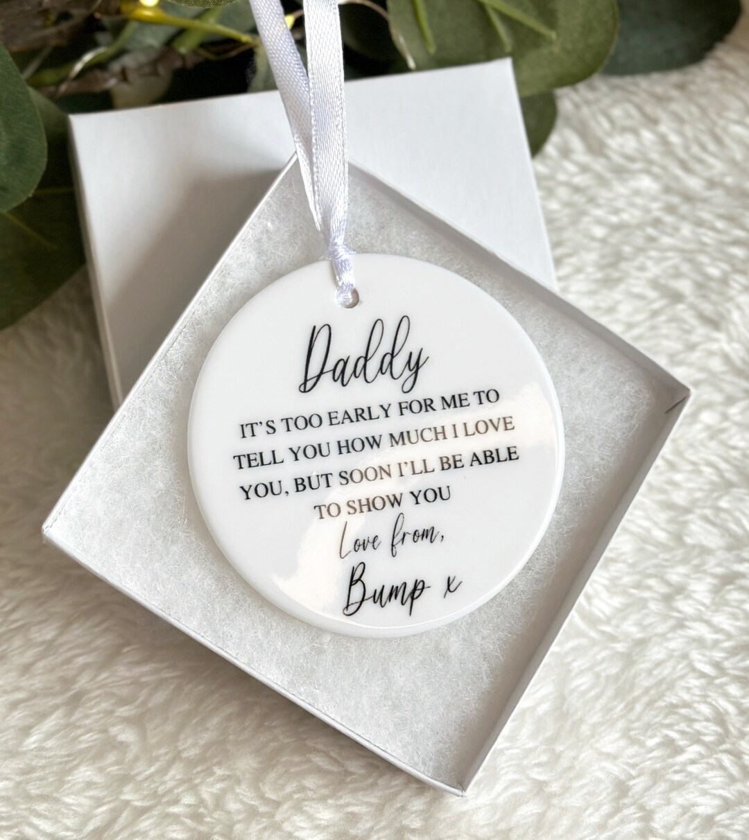 Daddy Gift From Bump, Dad to Be, From the Bump, Keepsake Gift, to My ...