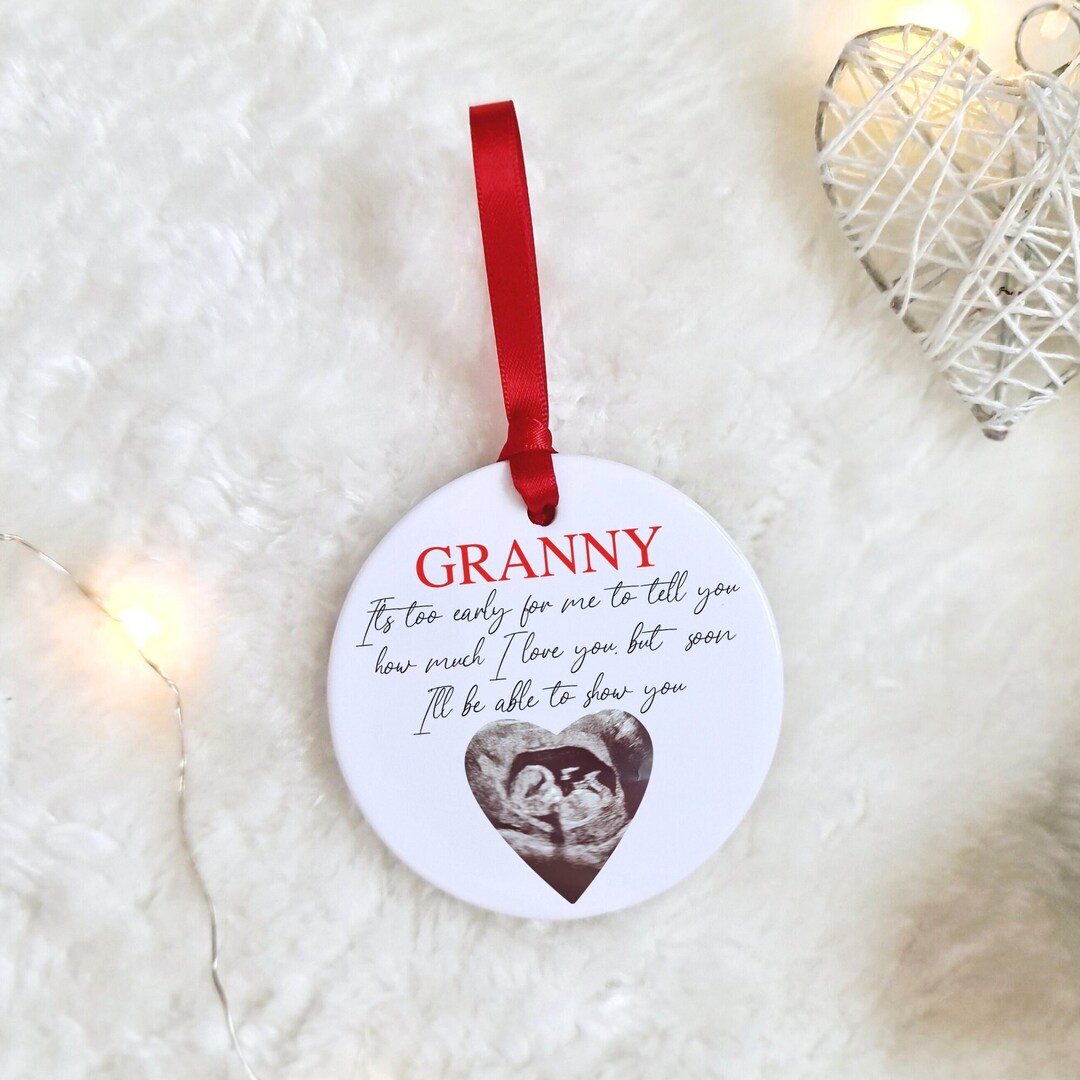 Bump Gift to Granny, Christmas Baby Bump Ornament, to Granny From Bump ...