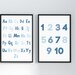 Set of 2 Blue Alphabet Print, Digital Download, Blue Alphabet and ...