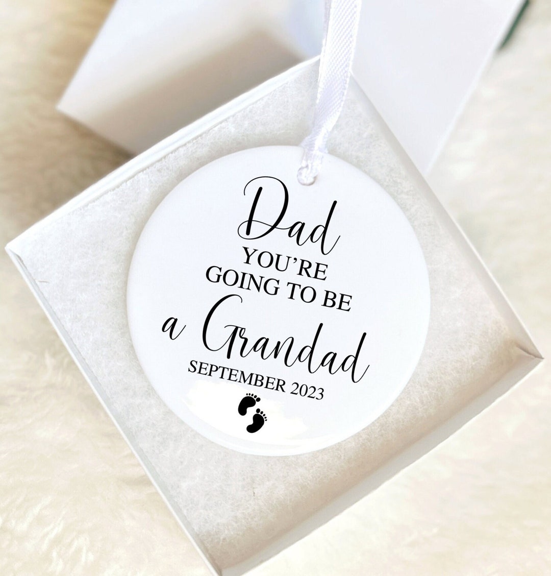 Going to Be a Grandad, Personalised Grandad Announcement Gift, Promoted ...