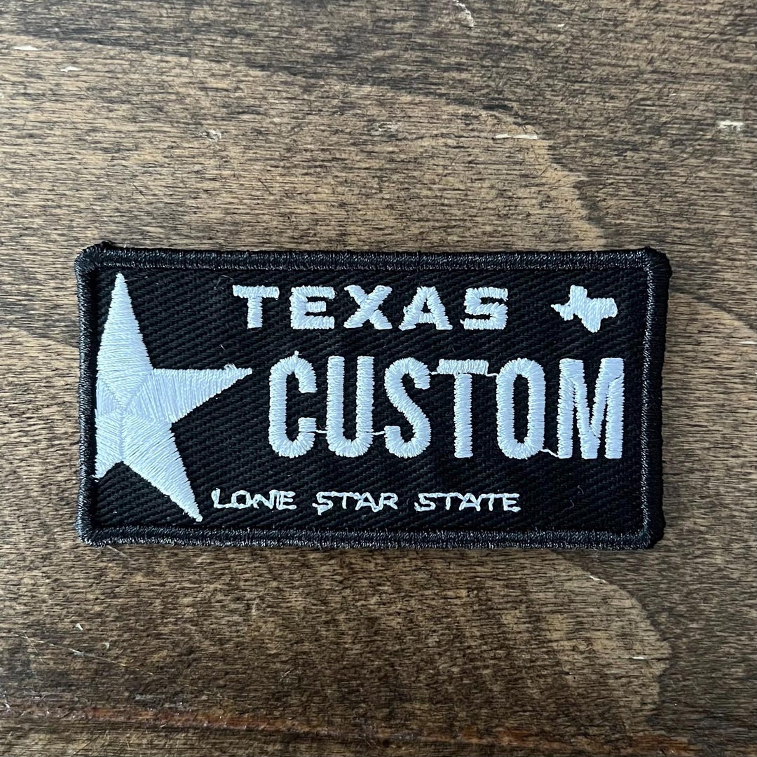 Personalized Texas License Plate Patches - Etsy