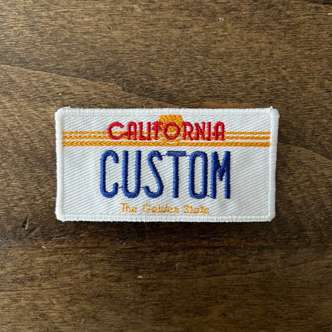 Personalized California 80’s License Plate Patch - Etsy