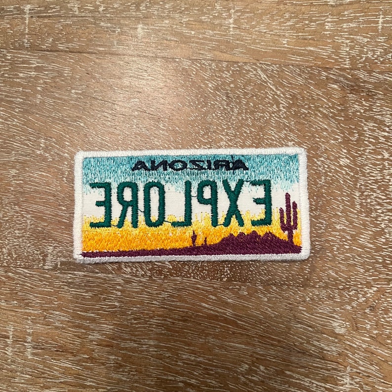 Personalized Arizona License Plate Patch - Etsy