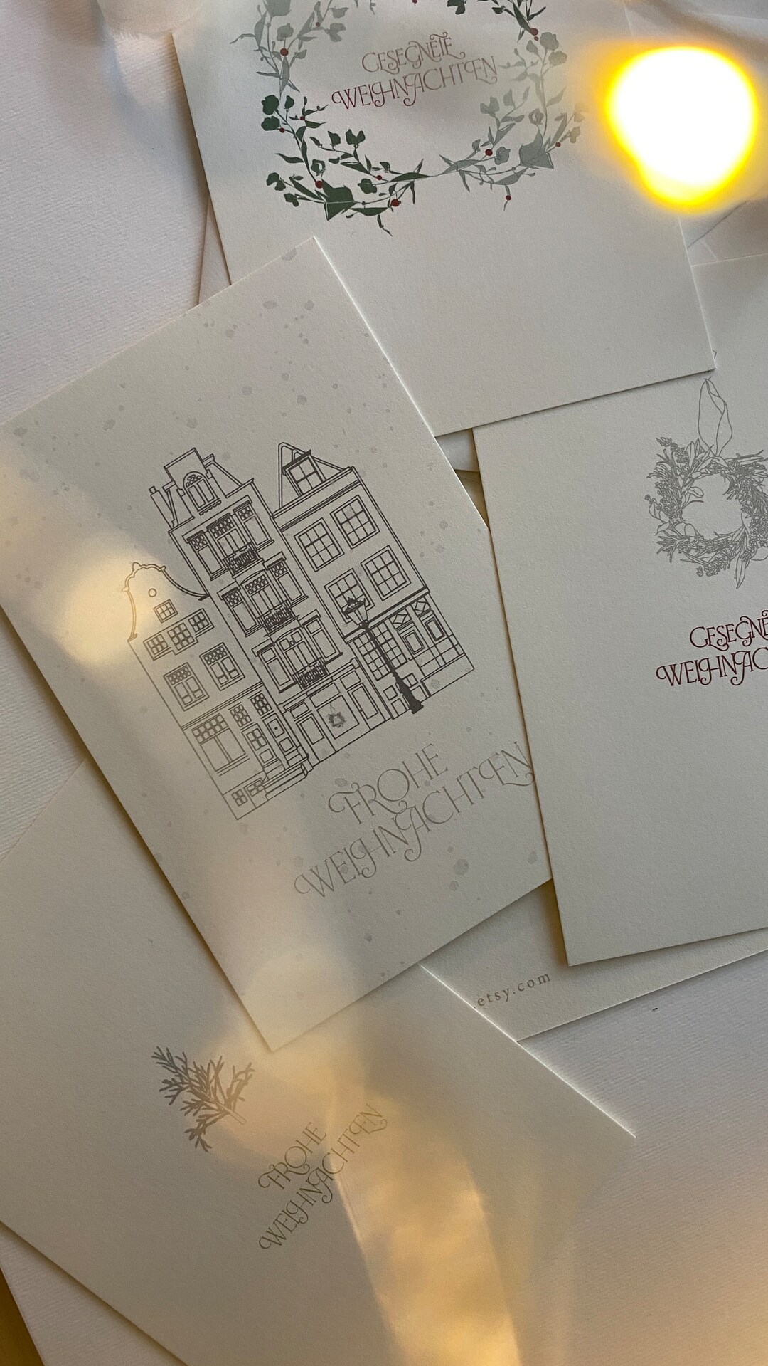 Christian Christmas Card Set With Handmade Paper Envelopes - Etsy
