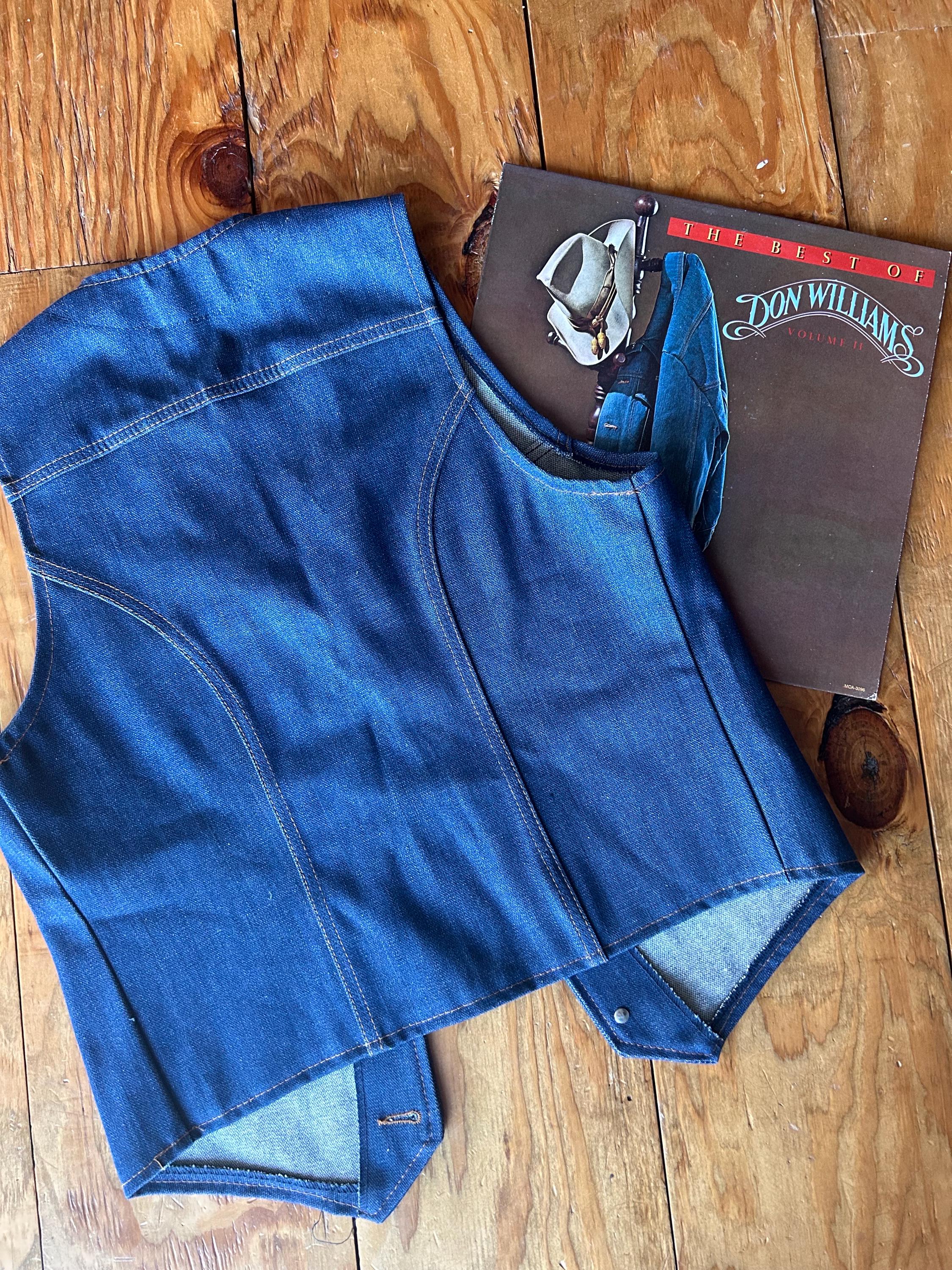 Vintage Wrangler Denim Vest - Etsy