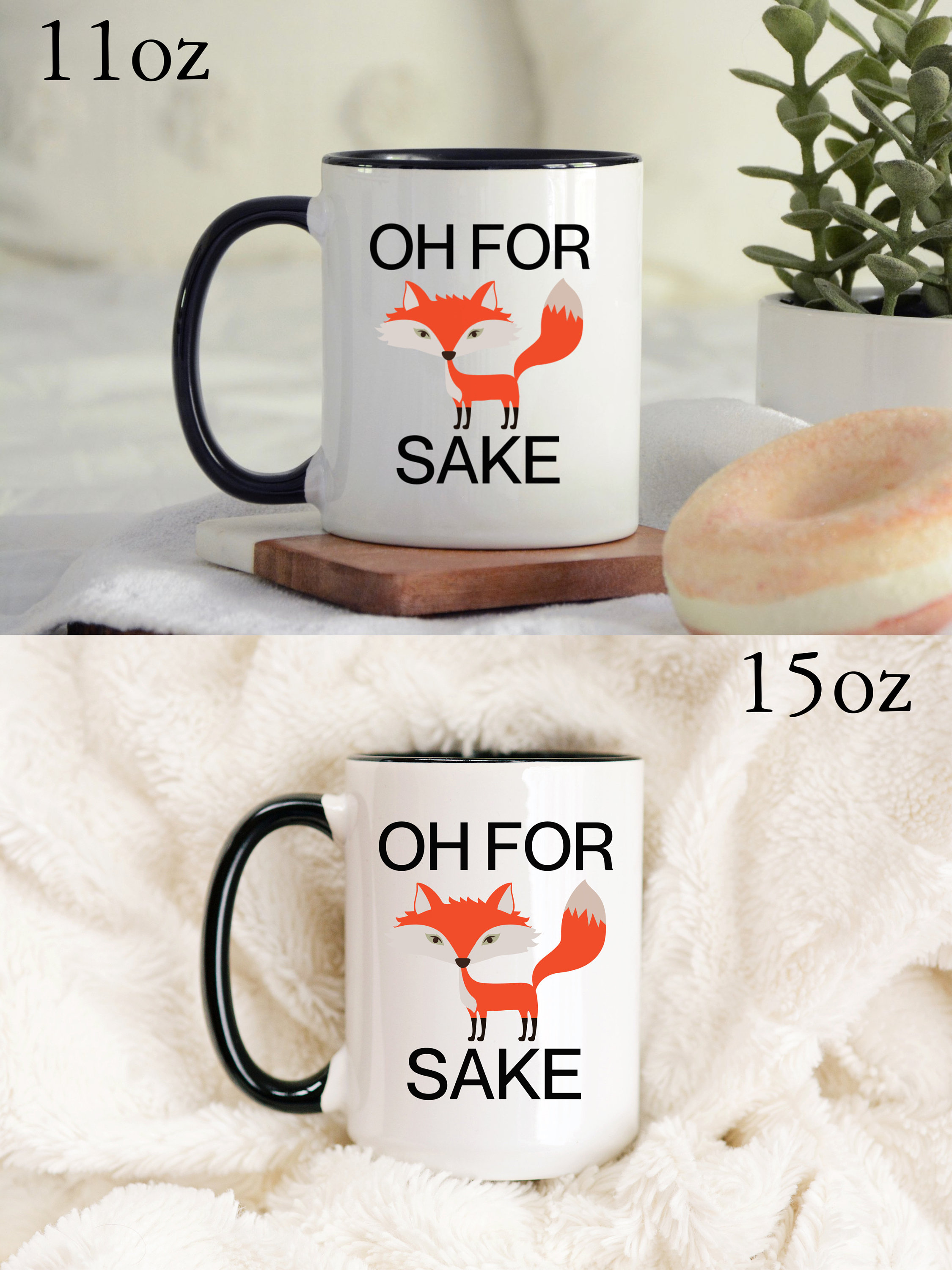 Oh for Fox Sake Coffee or Tea Mug. Funny Coffee Mug Makes a - Etsy