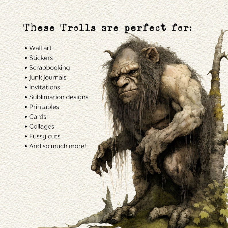 Trolls Clipart, Fairytale PNG, Halloween Clipart, Monster Clipart ...