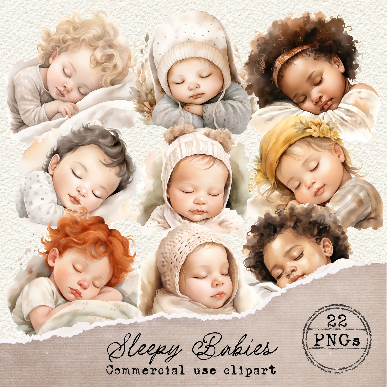 Baby Clipart PNG, Boho Baby Clipart, Sleeping Baby Clipart, Nursery ...