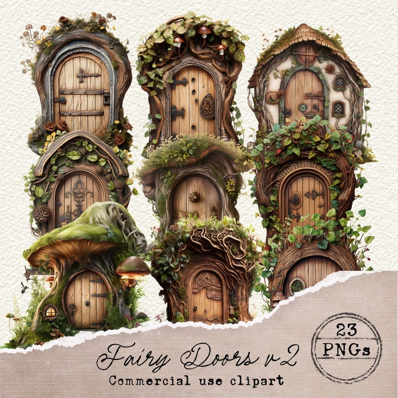 Fairy Doors Clipart, Fairy Door PNG, Fairy Door Diorama, Magical Forest ...