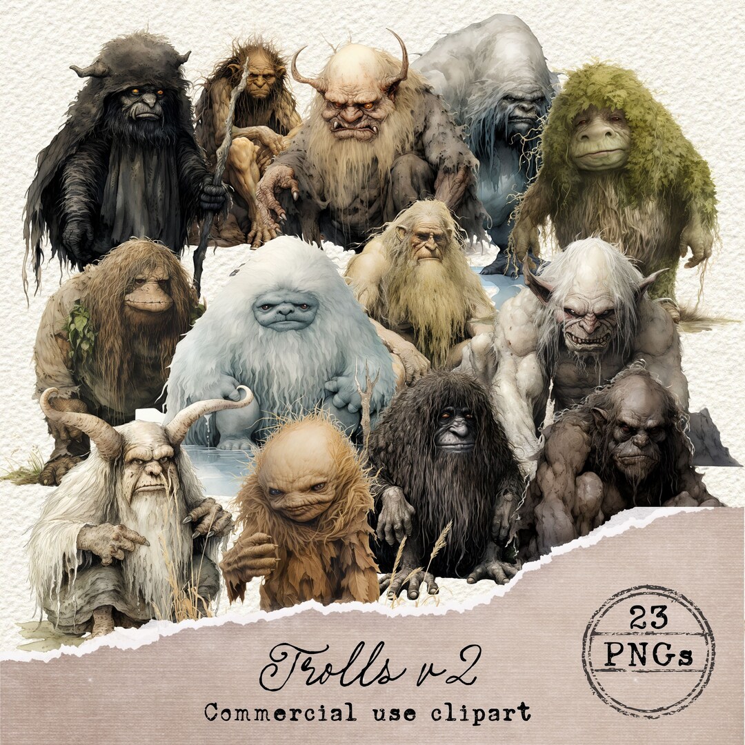 Trolls Clipart, Fairytale PNG, Halloween Clipart, Monster Clipart ...