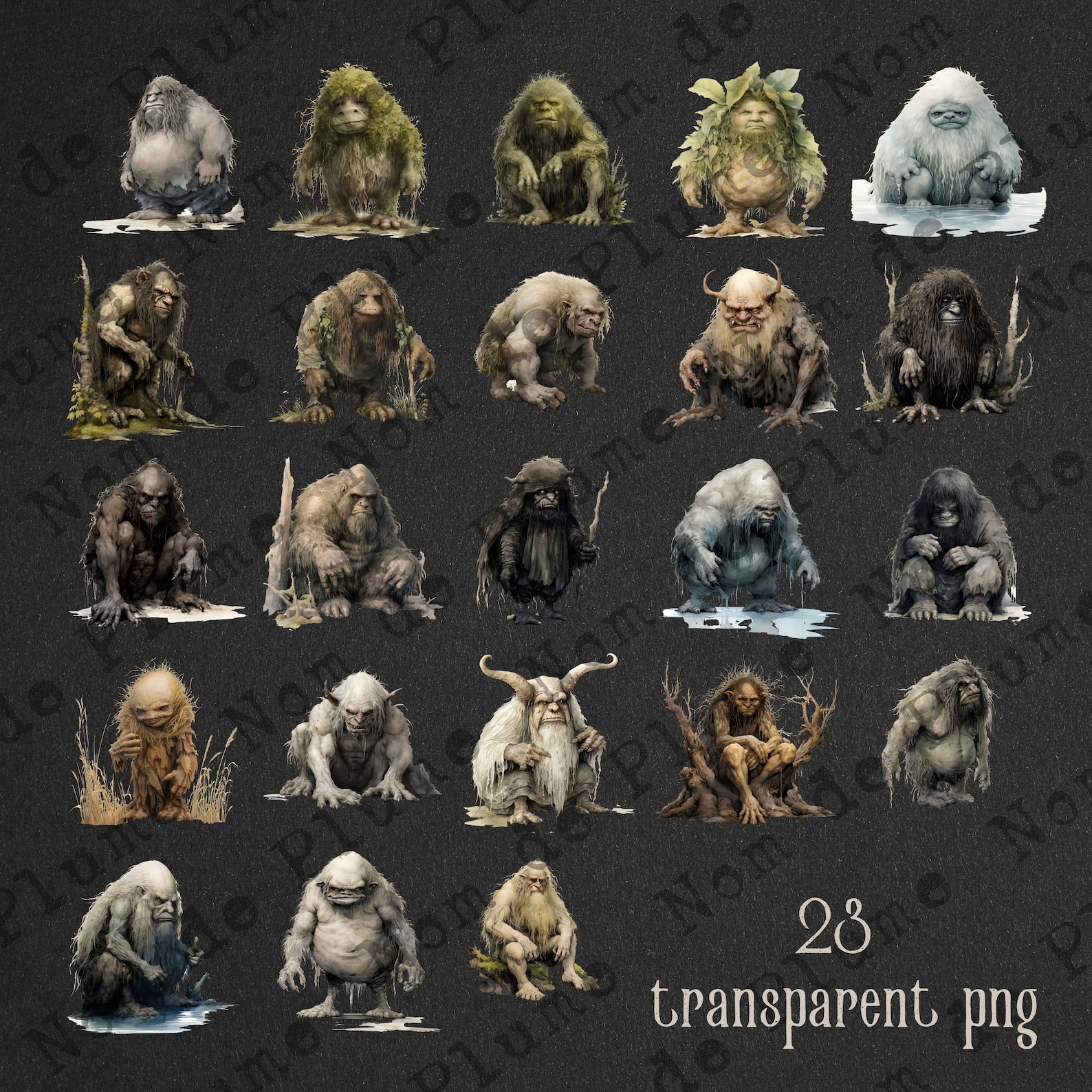 Trolls Clipart, Fairytale PNG, Halloween Clipart, Monster Clipart ...