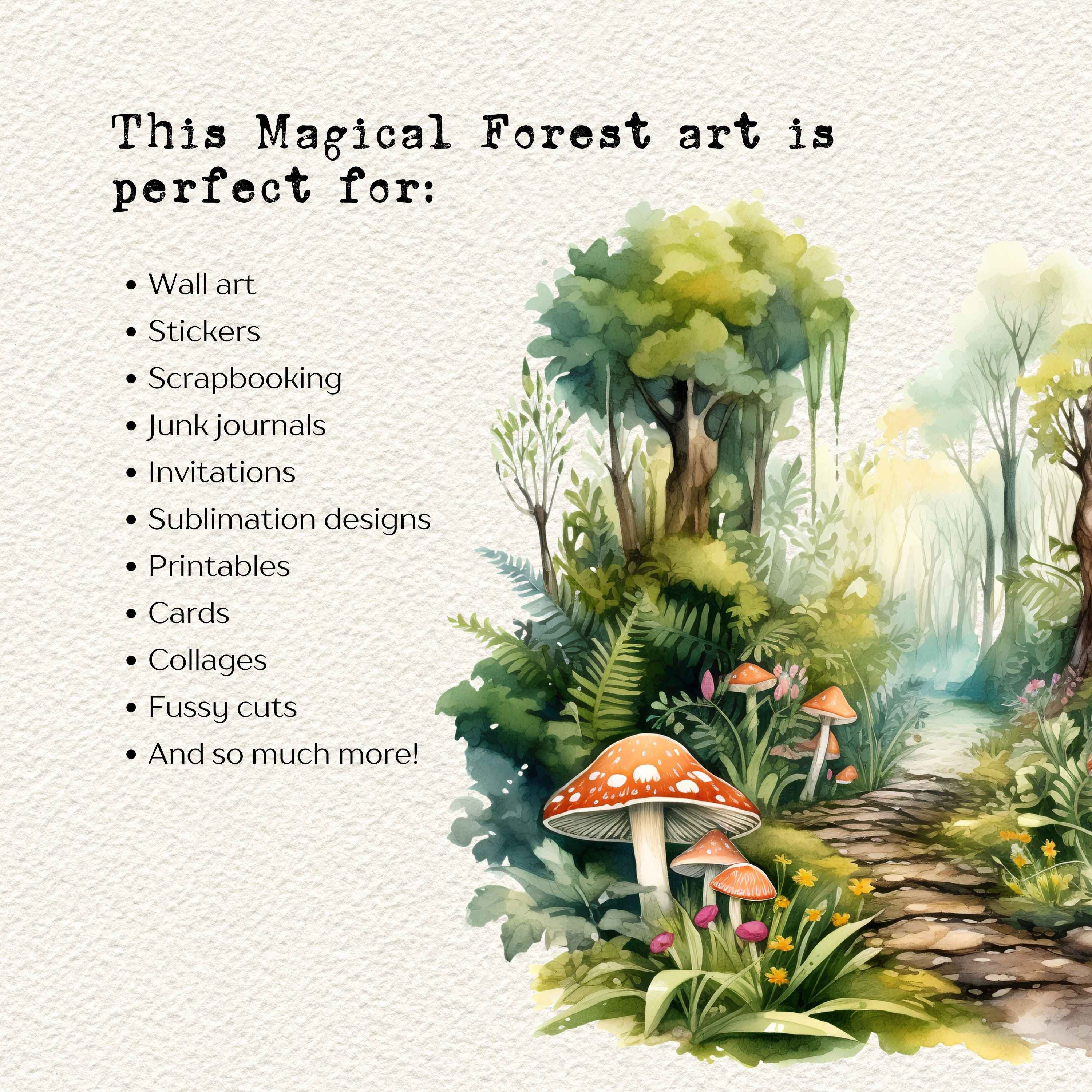 Fairy Forest Clipart, Magical Forest PNG, Magic Fairies Forest Clipart ...