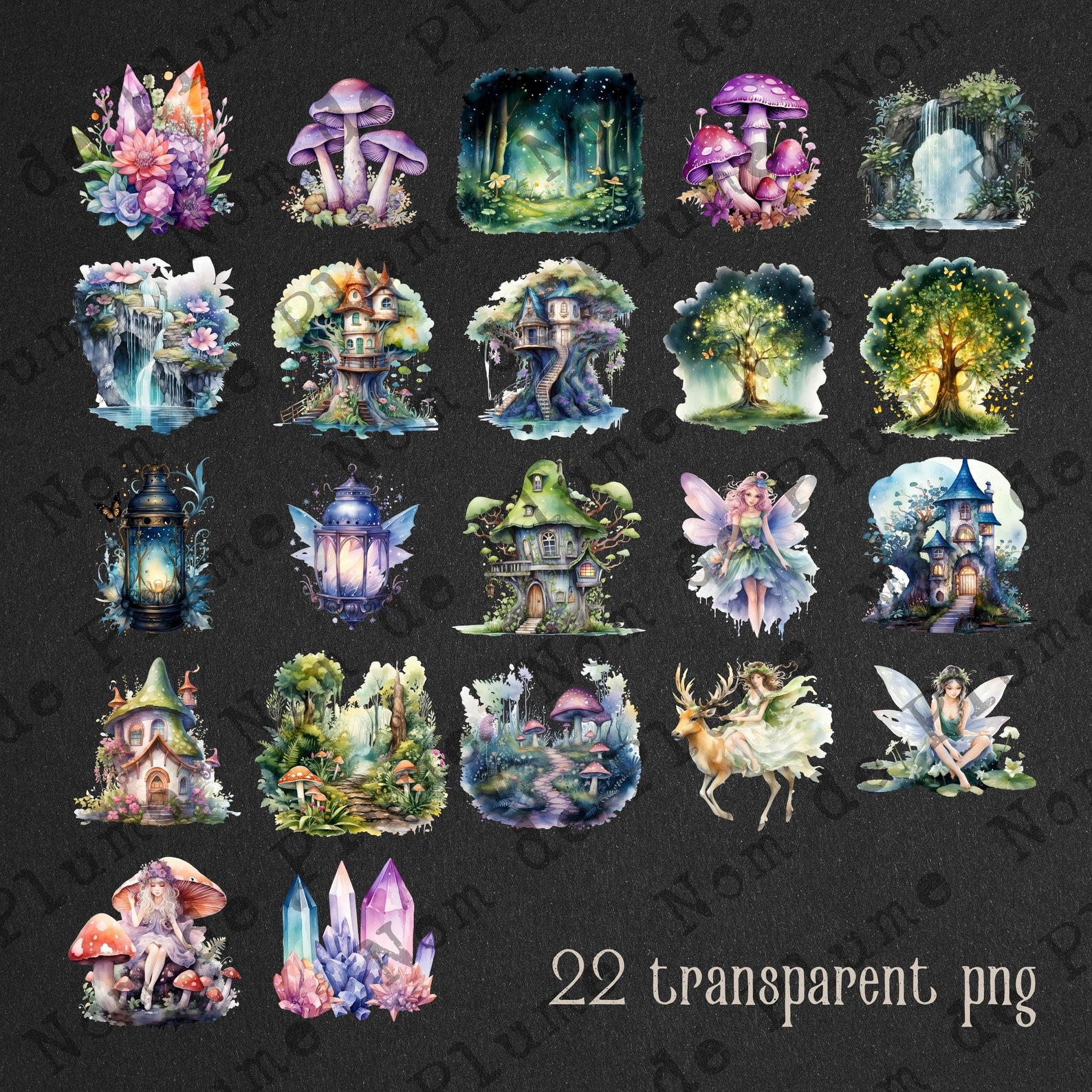 Fairy Forest Clipart, Magical Forest PNG, Magic Fairies Forest Clipart ...