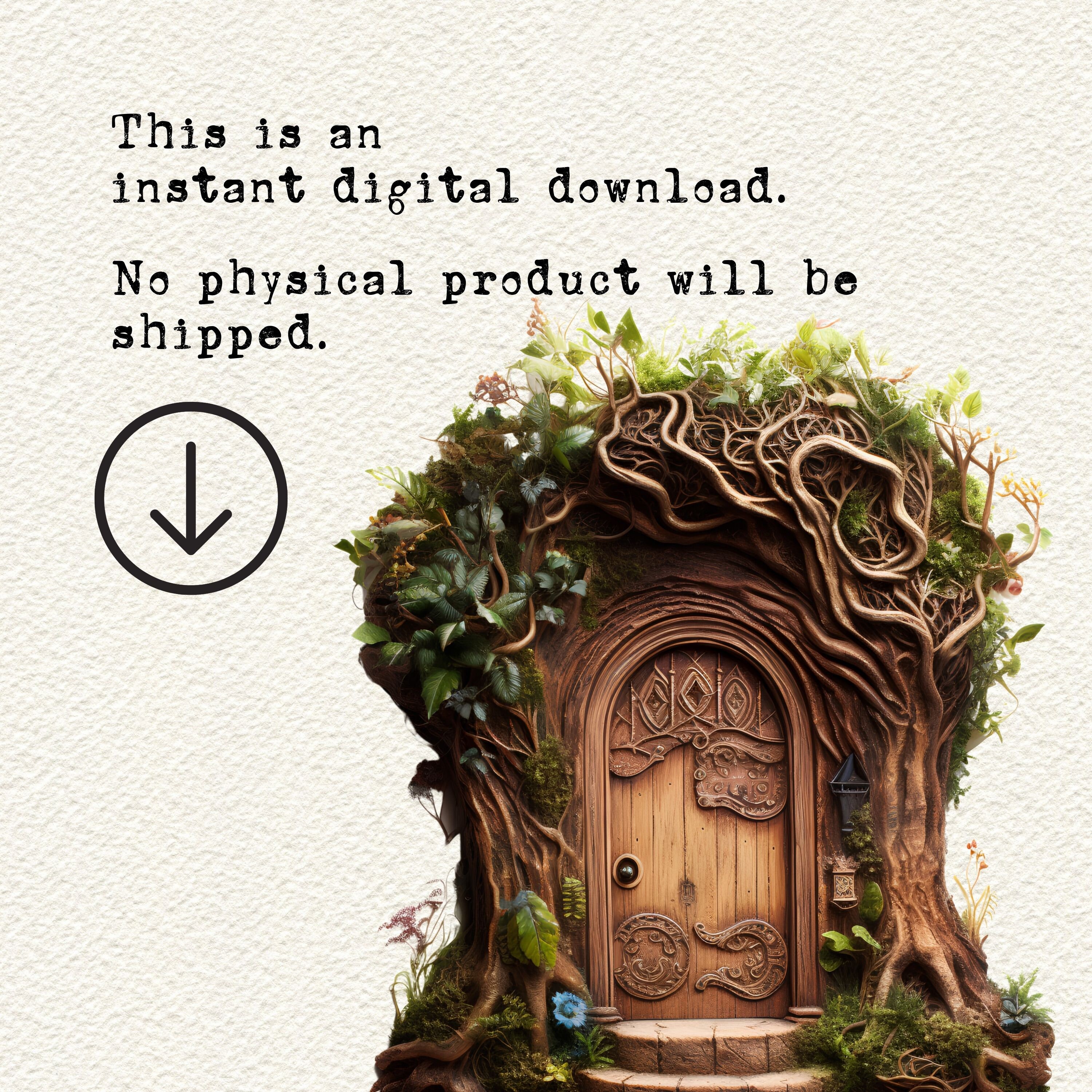 Fairy Doors Clipart, Fairy Door PNG, Fairy Door Diorama, Magical Forest ...