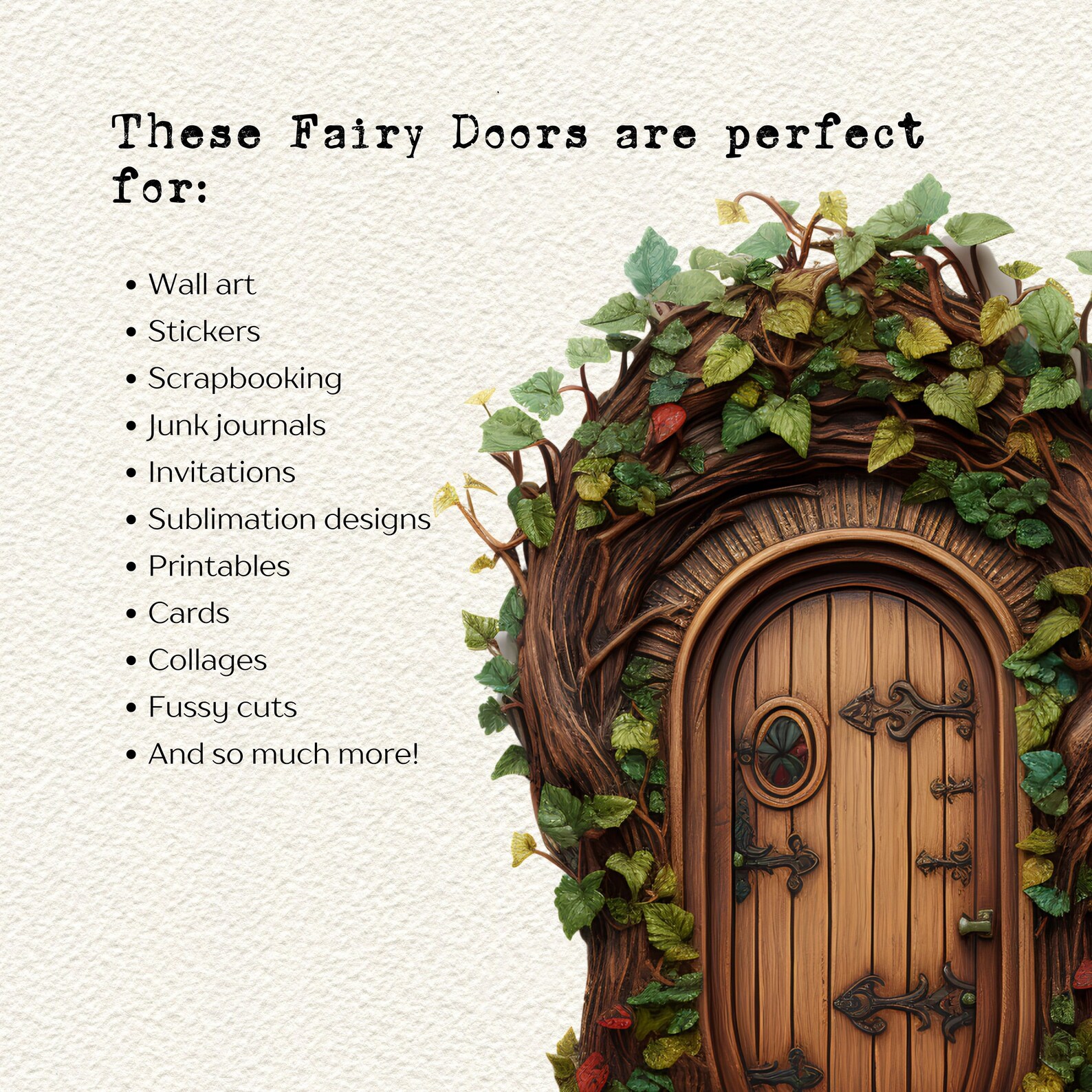 Fairy Doors Clipart, Fairy Door PNG, Fairy Door Diorama, Magical Forest ...