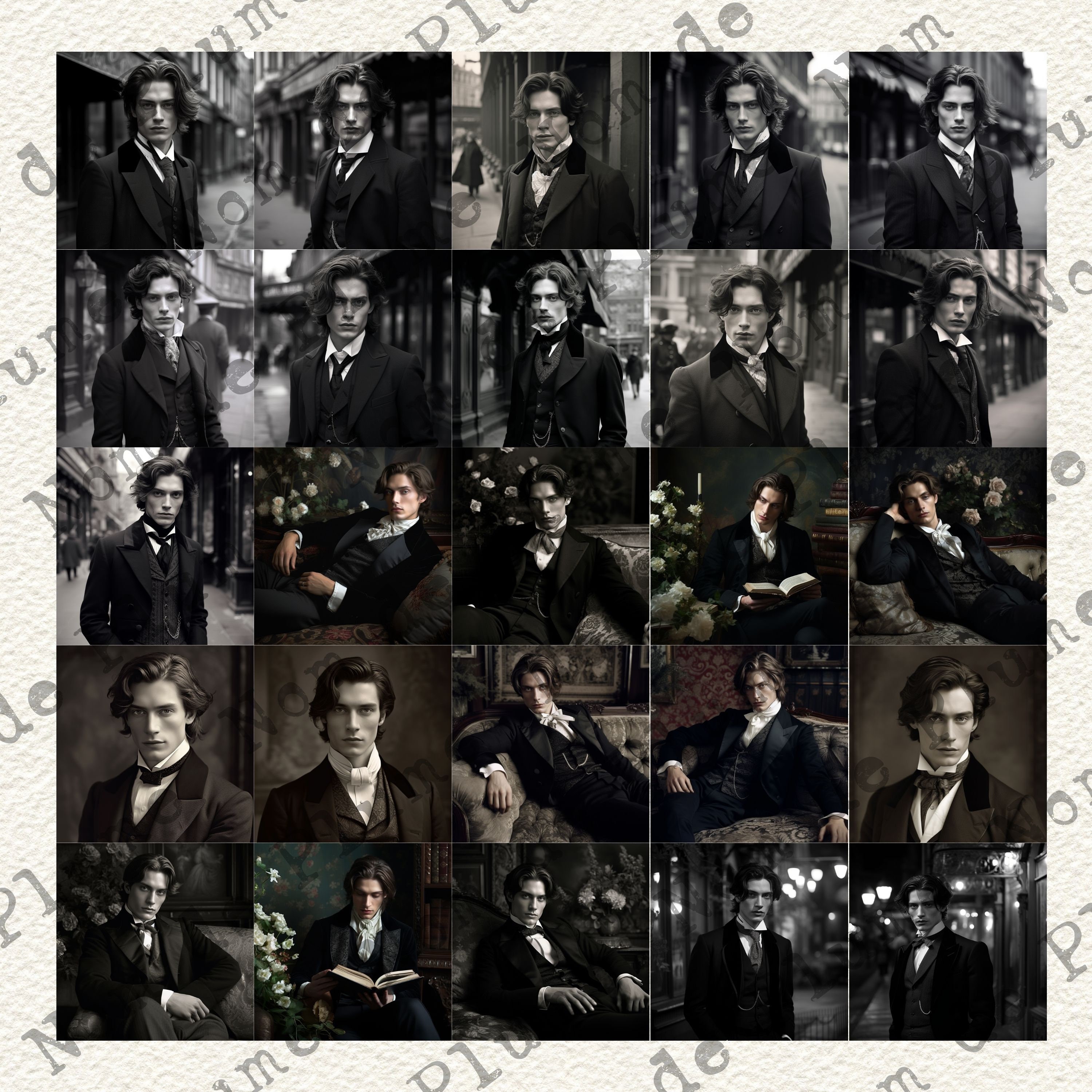 Dorian Gray Clipart Victorian Men Clipart Old Photographs - Etsy