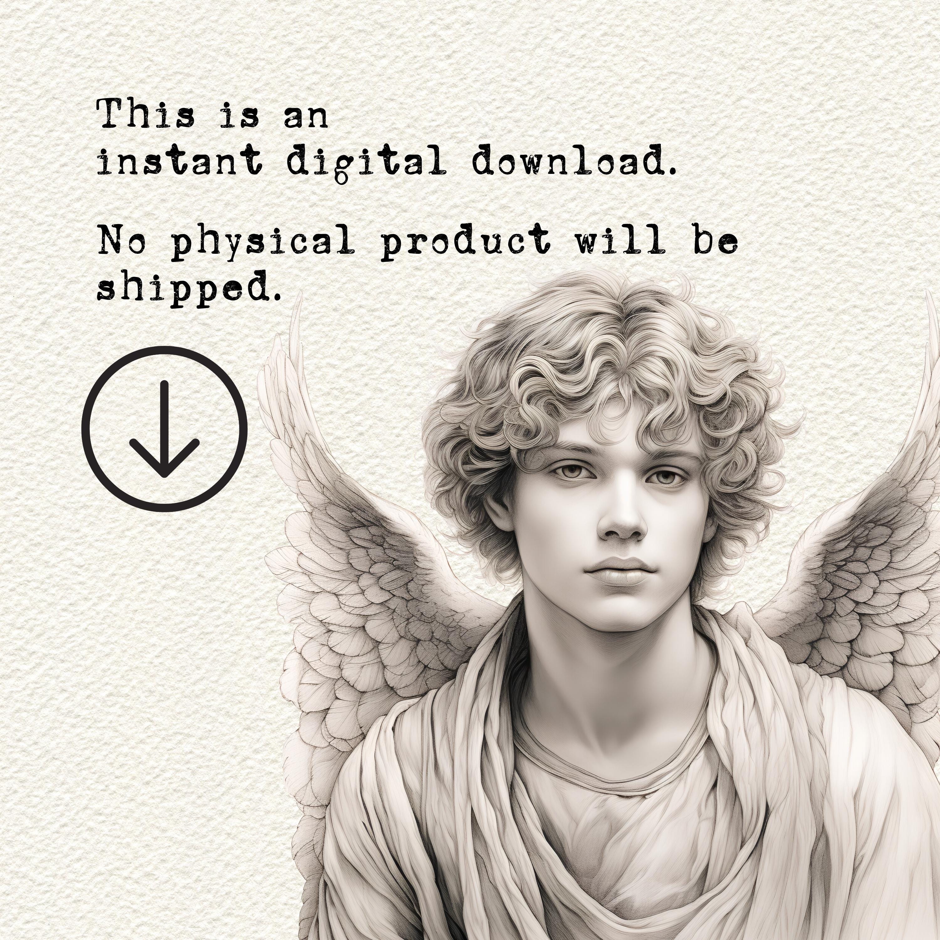 Male Angel Clipart, Angel Boy, Boy Angel Clipart, Dark Academia Clipart ...