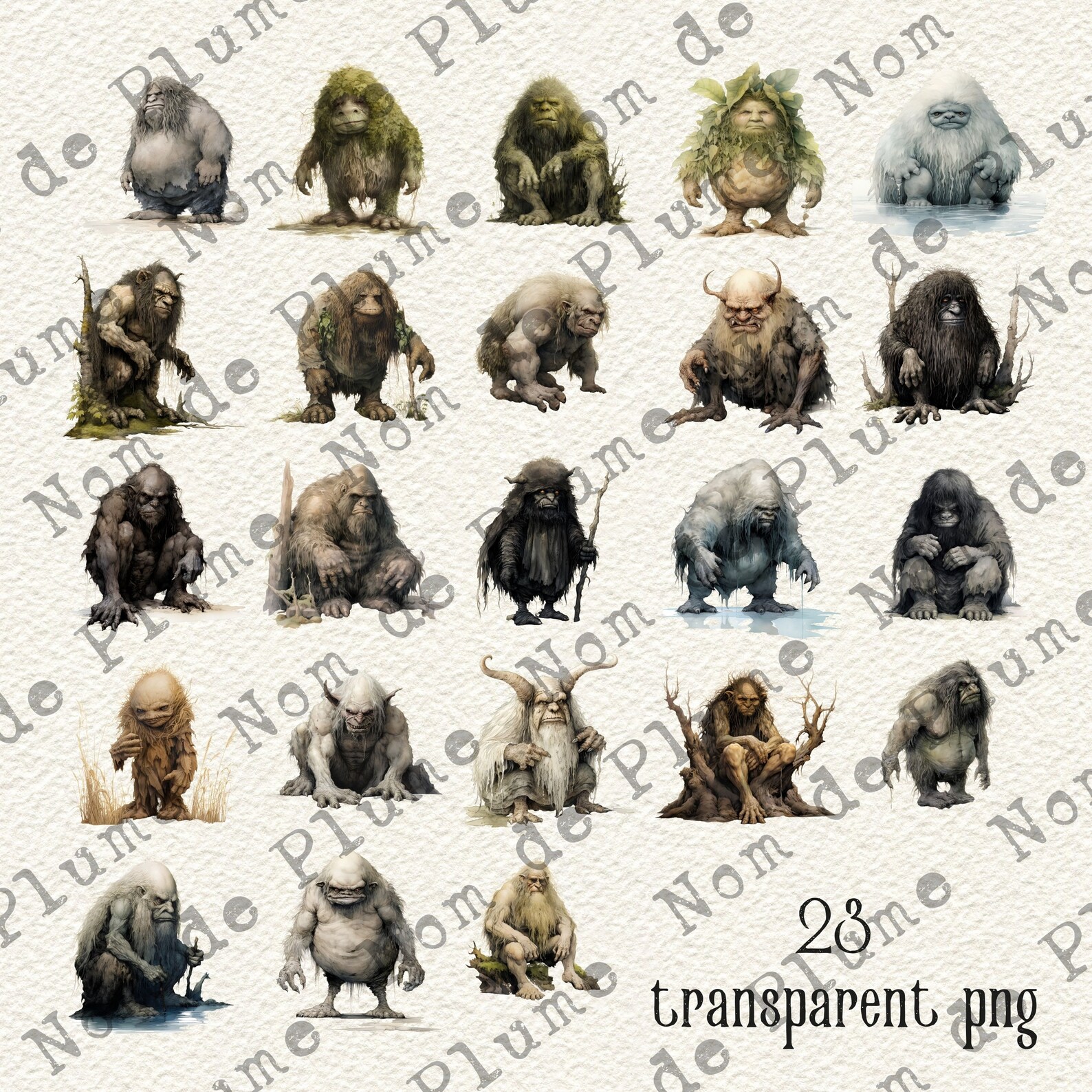 Trolls Clipart, Fairytale PNG, Halloween Clipart, Monster Clipart ...