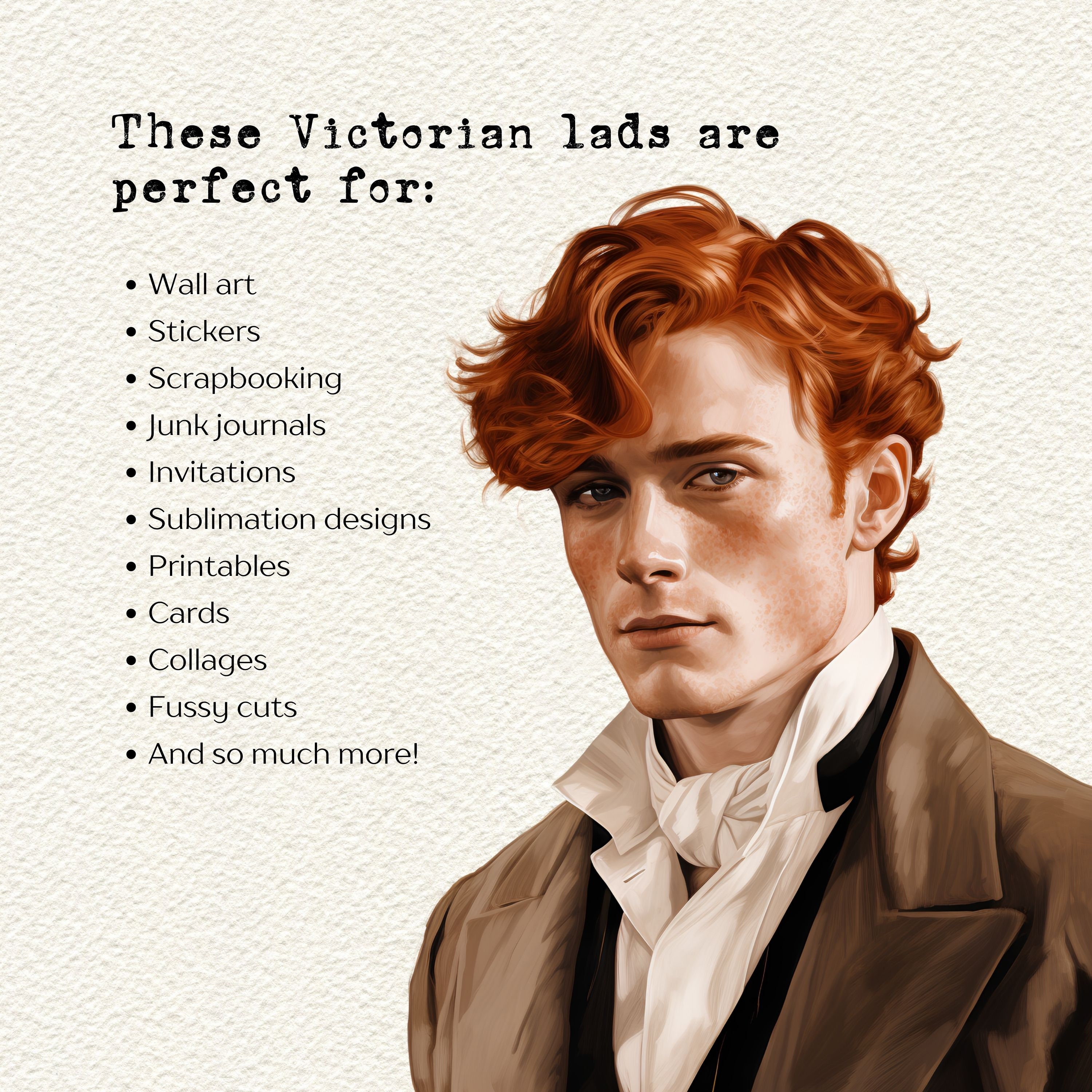Victorian Boys PNG, Victorian Men Clipart, Handsome Men, Junk Journal ...