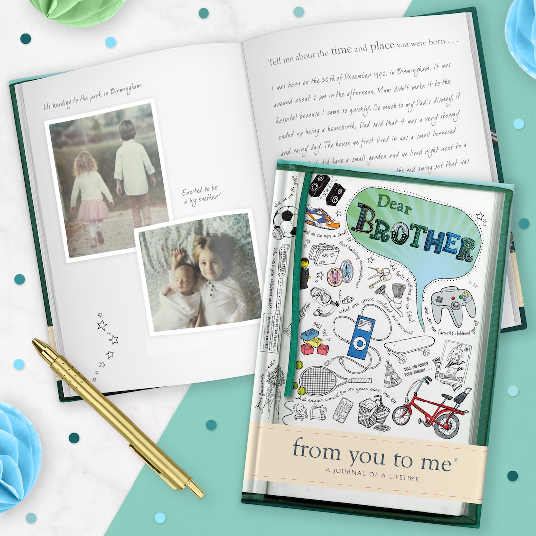 Brother Guided Memory Journal | Family Keepsake Journal | Best Birthday ...