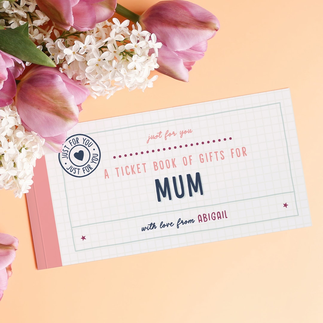Custom Ticket Book of Gifts for Her | 12 Ticket Style Gifts | Birthday ...