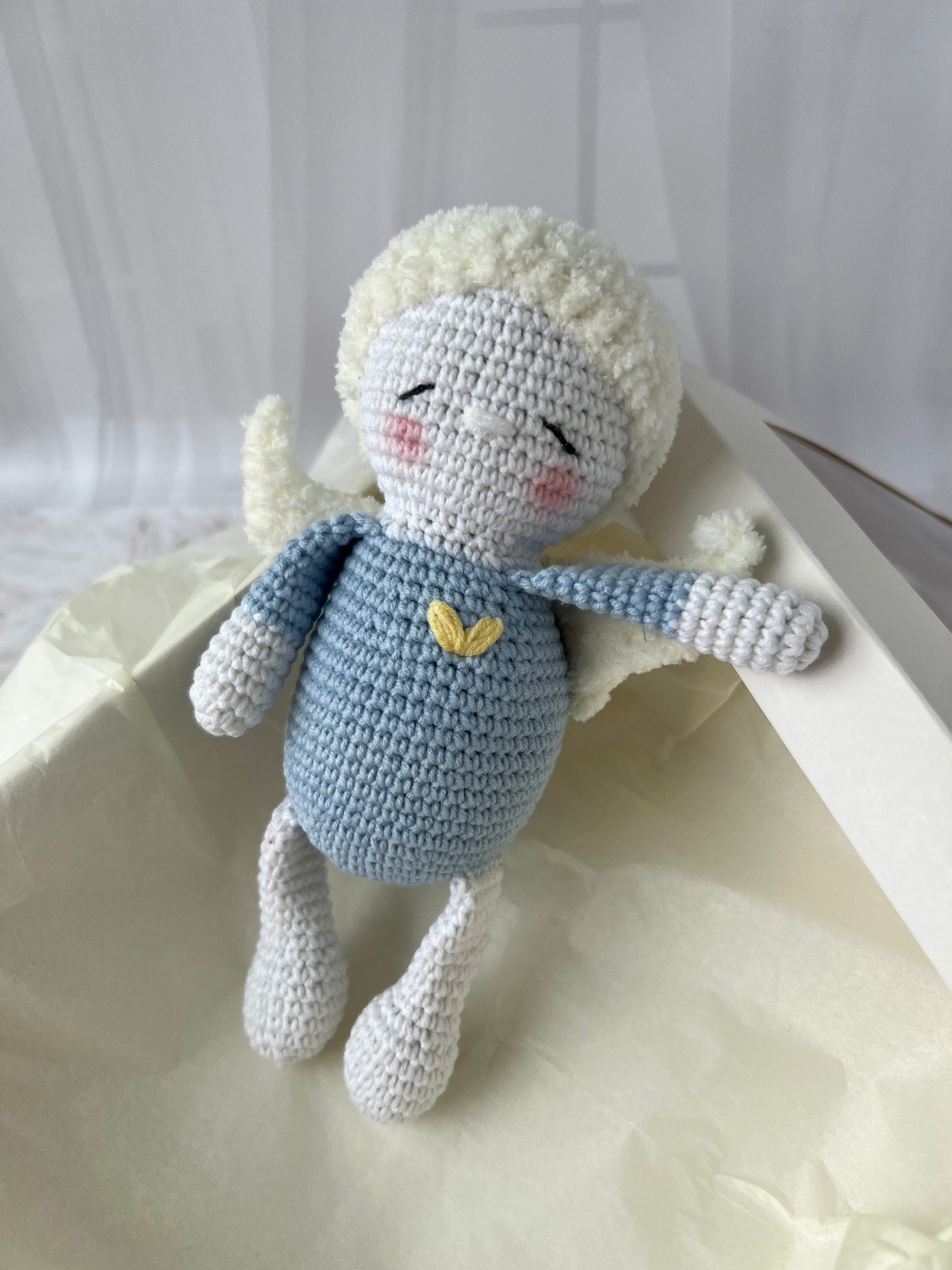 Crochet Angel Toy, Baby Gift, Angel Soft Toy for Baby, Gift for New ...