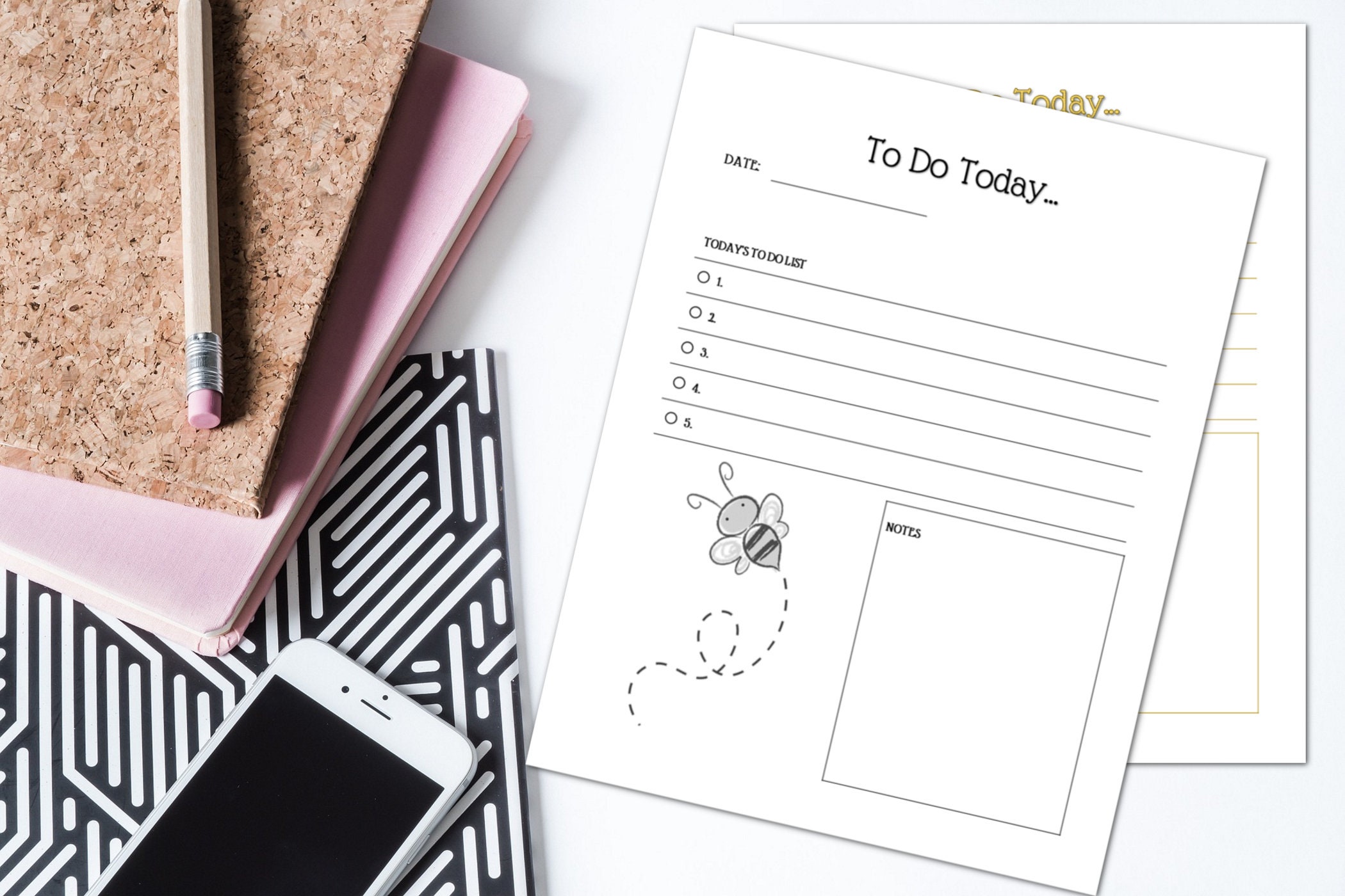 Busy Bee to Do List Printable, Cute Daily Planner Insert to Keep You ...