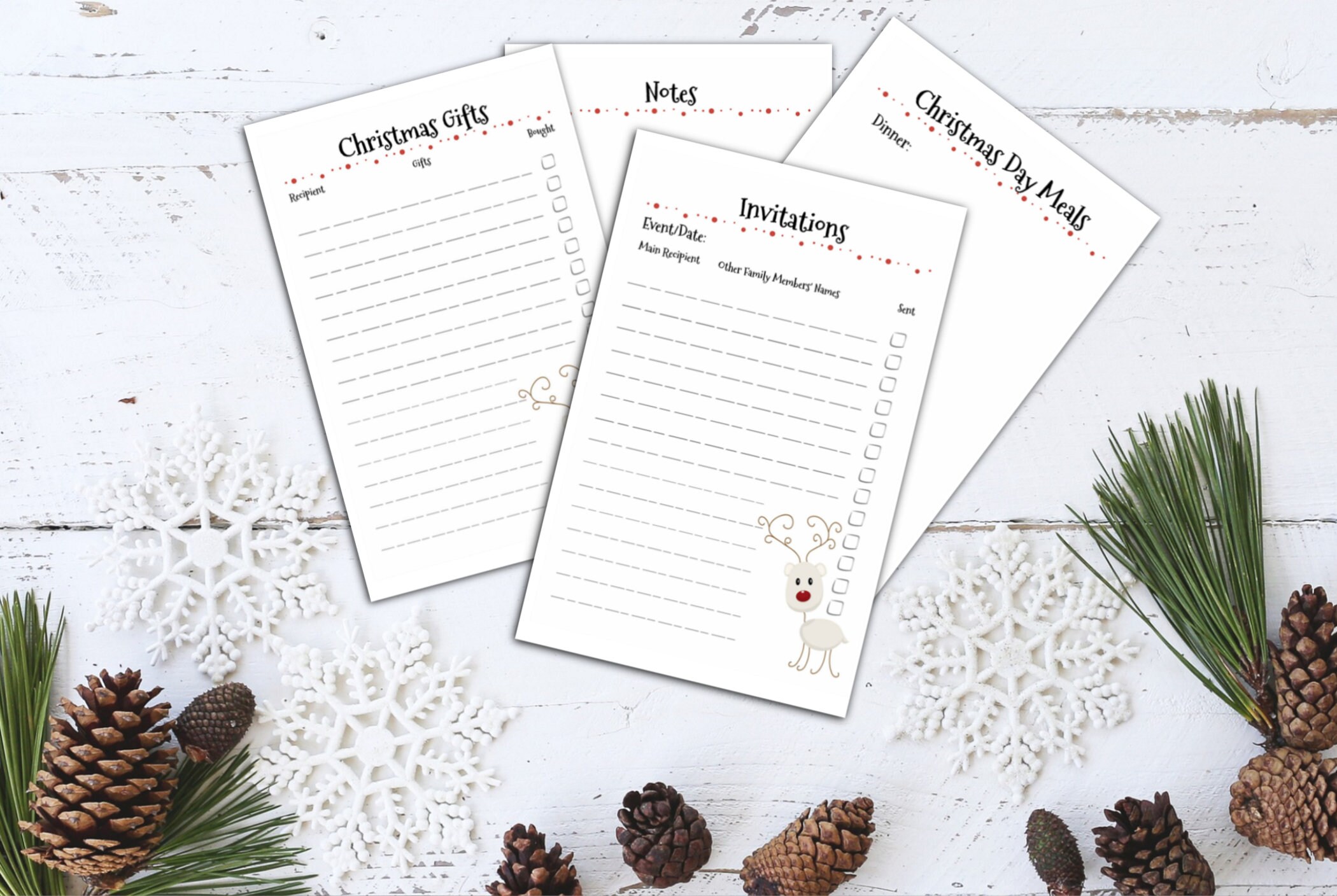 Christmas Planner & Holiday Organizer Printables, Printable Xmas ...