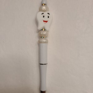 Tooth Fairy Dental Assistant Beaded Pretty Pen 20mm Bubblegum Bead ...