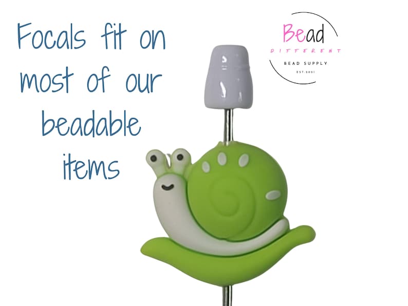 3D Snail Bead, Bug Focal Beads, Silicone Beads, Animal Focal Bead, Bead ...