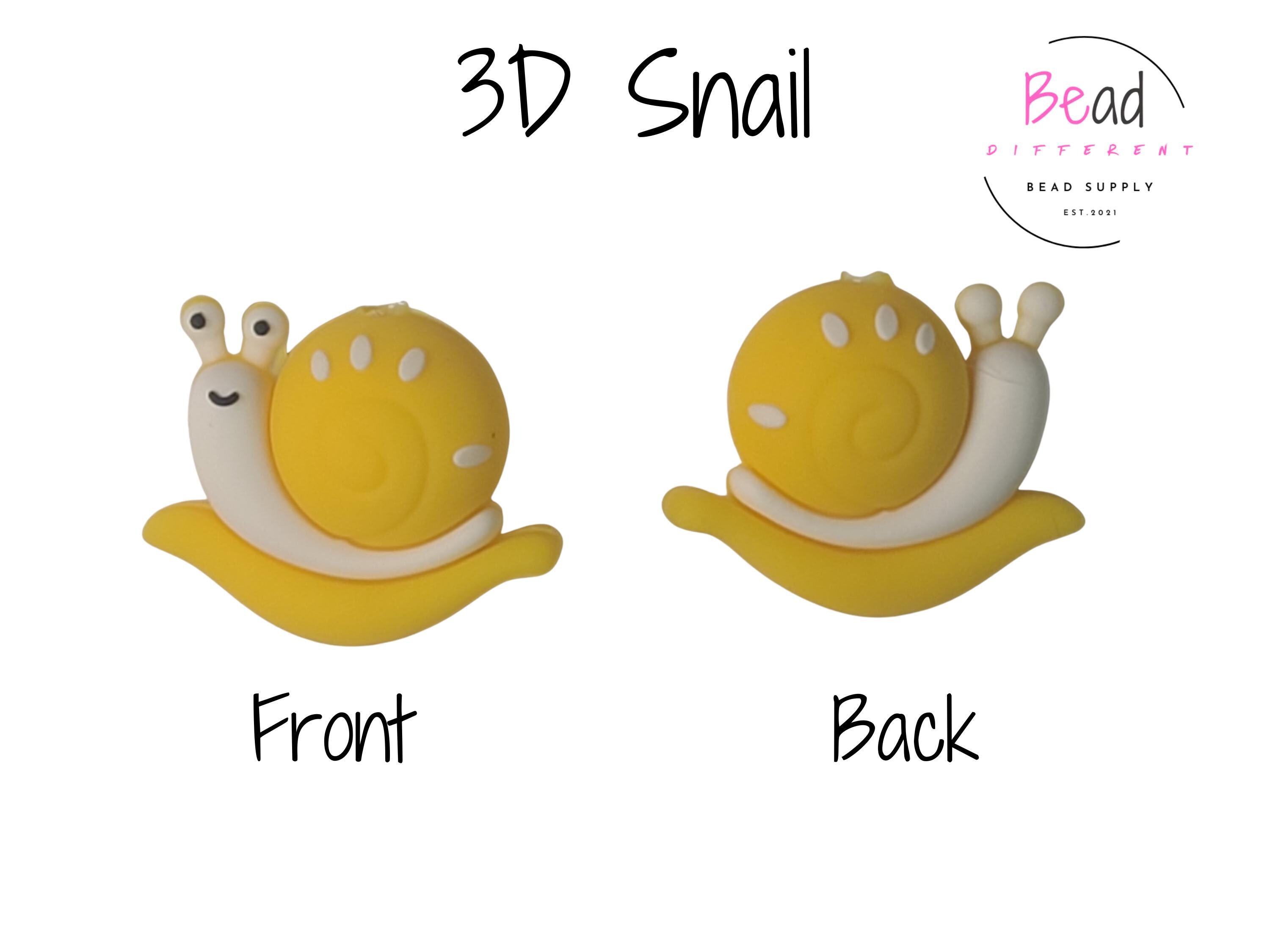 3D Snail Bead, Bug Focal Beads, Silicone Beads, Animal Focal Bead, Bead ...