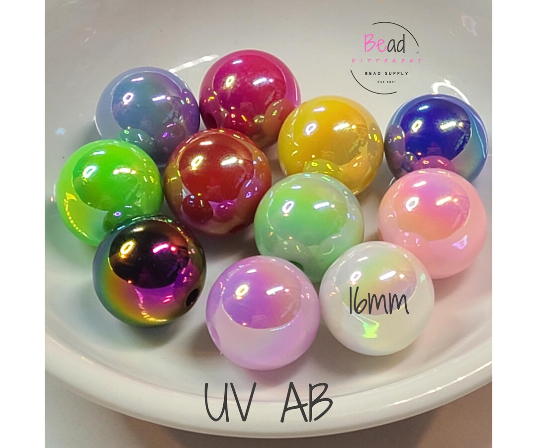 16mm Beads, UV Beads, AB Beads, Mixed Bubblegum Beads, Chunky Beads ...