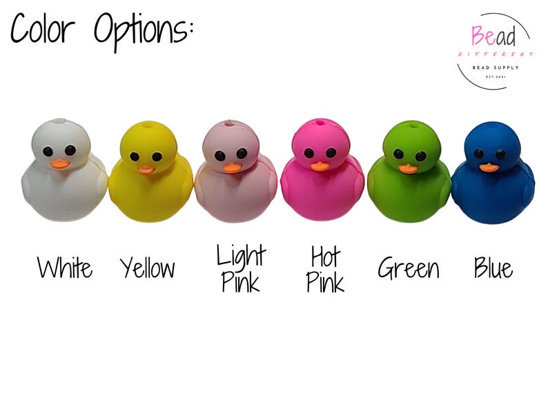 3D Beads, Yellow Rubber Duck Beads, Silicone Focal Beads, Baby Shower ...