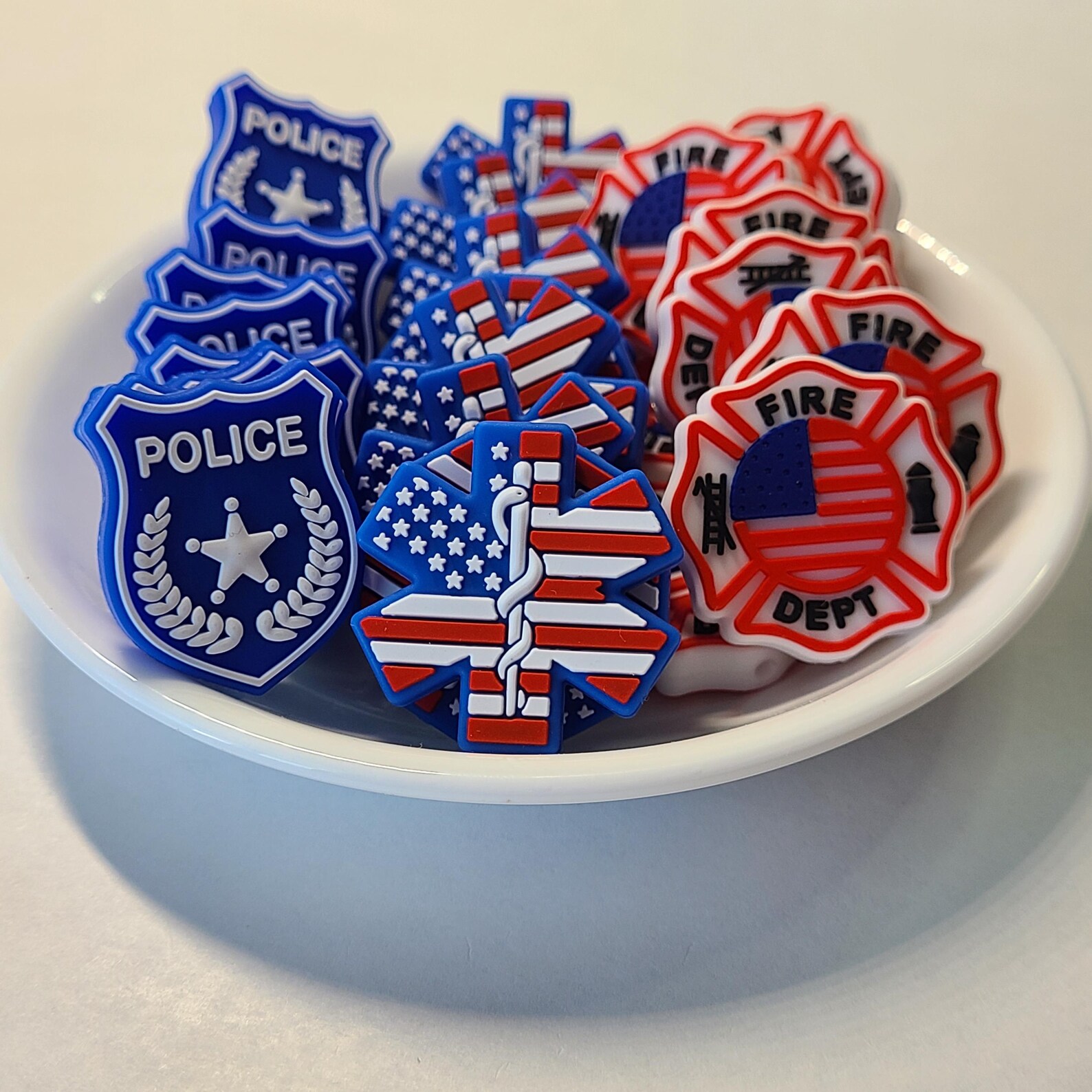 Medical Symbol Beads, Silicone Focal Beads, Fire Department Beads ...