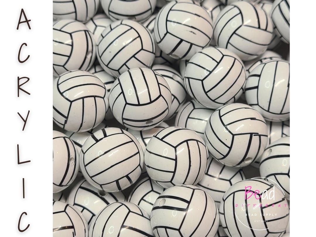 20mm Bubblegum Beads, Volleyball Beads, Chunky Beads, Acrylic Bead ...