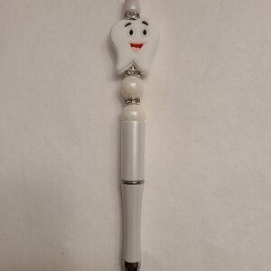 Tooth Fairy Dental Assistant Beaded Pretty Pen 20mm Bubblegum Bead ...