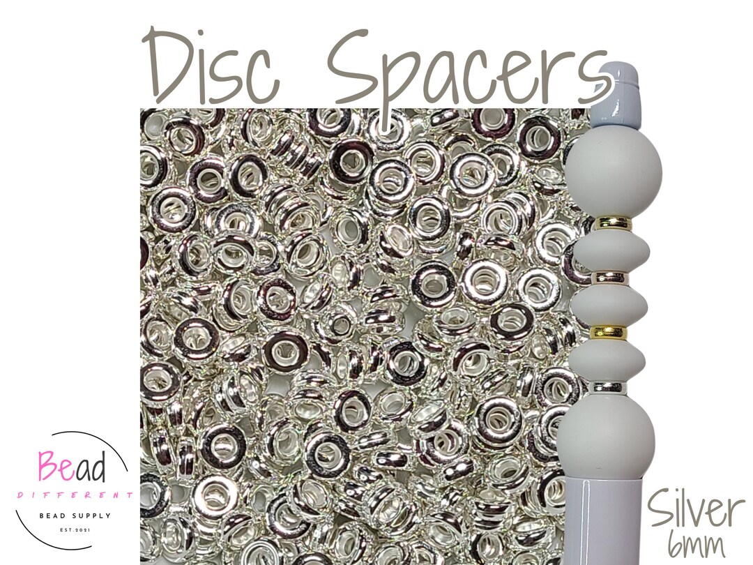 Disc Spacer, Silver Spacers, Flat Spacers, 6mm Spacer Bead, Round Beads ...