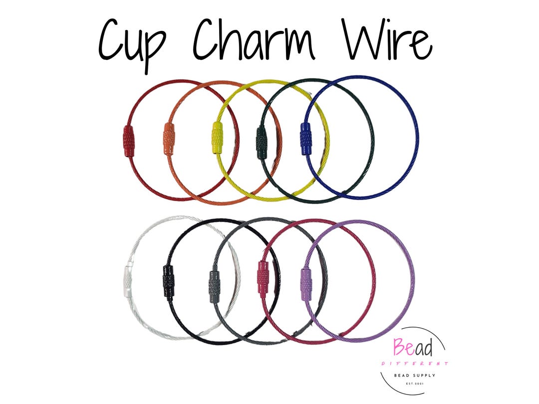 Cup Charm Wire, Wire Blank, Bead Blank, Wire for Charms, Beadable Blank ...