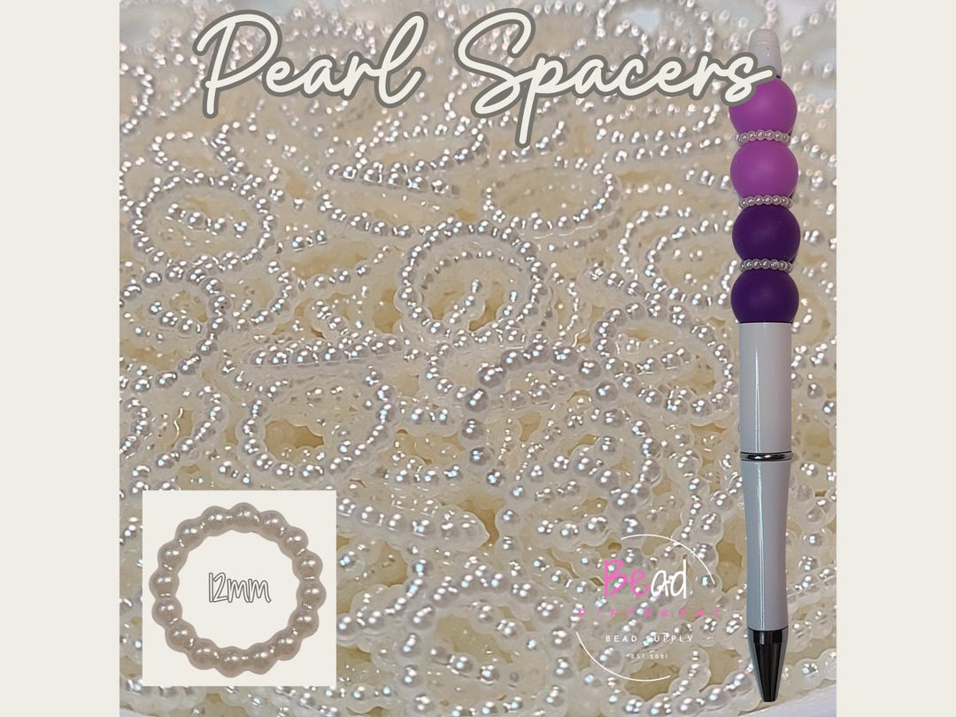 Pearl Spacer, 12mm Spacers, Flat Spacers, Small Spacers, Acrylic Beads ...
