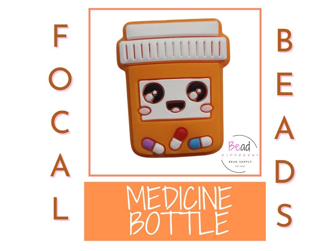 Medicine Focal Silicone Beads, Cute Focal Beads, Happy Pills Focal ...