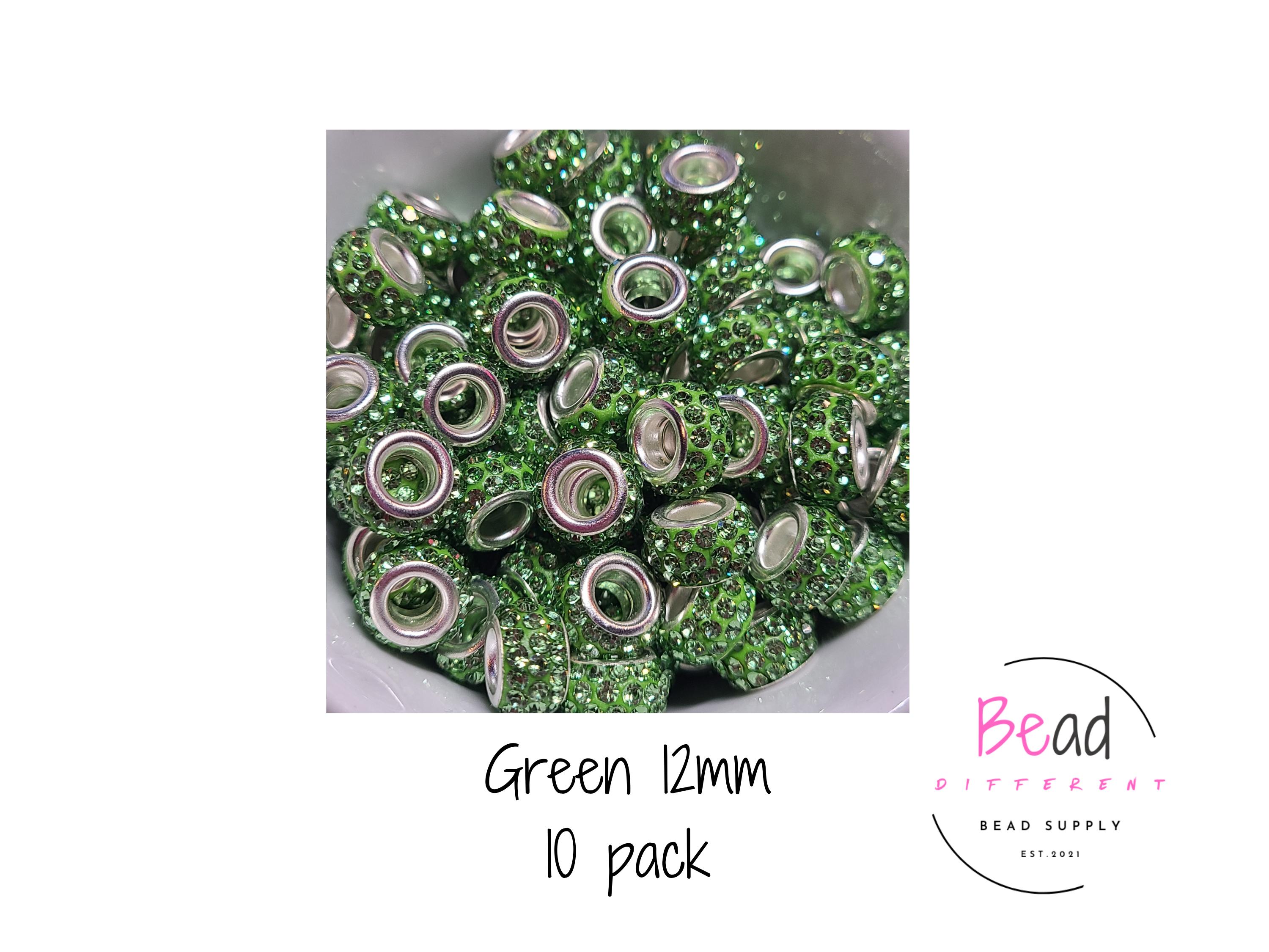 Large Hole Rhinestone Spacer, Rondelle Spacers, 12mm Spacer Bead ...